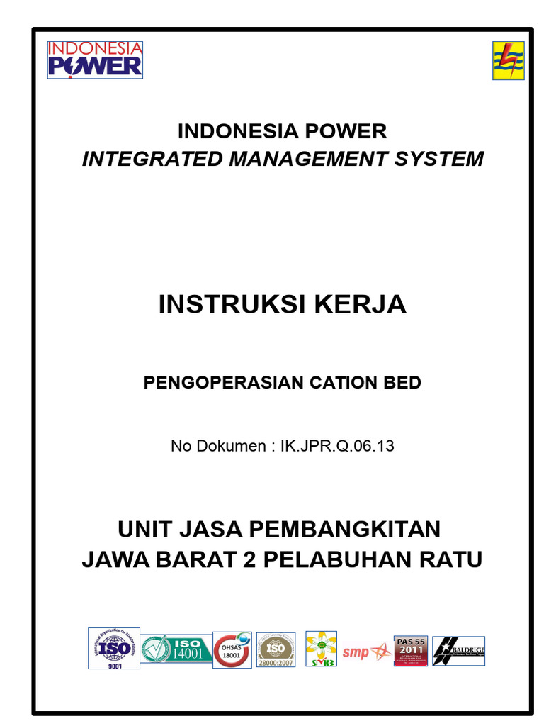 IK Pengoperasian Cation Bed | PDF