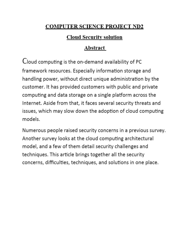 Computer Science Project Nd2 | PDF