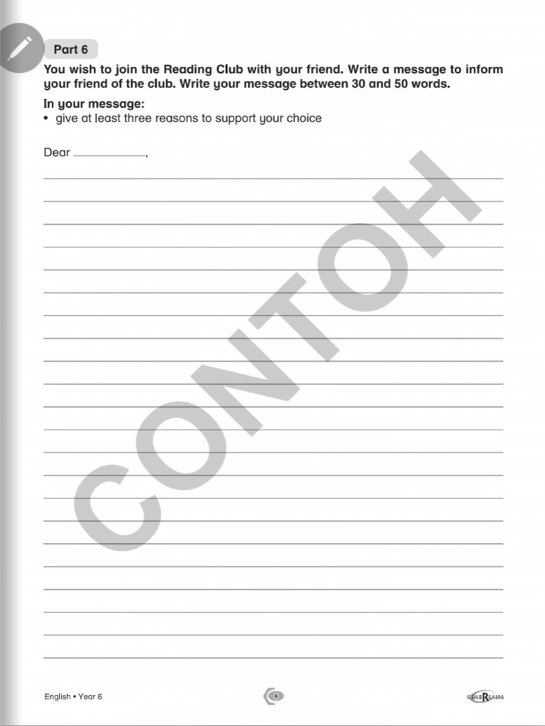 Primary School Writing Exercise UASA Compilation | PDF