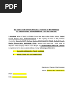 NOC Letter Format For GST Registration | PDF