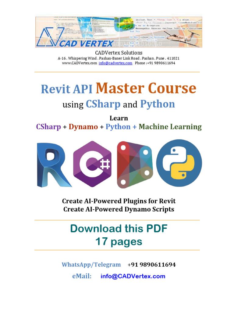 Revit API Using CSharp Python Dynamo AI Plugins Training-1 | PDF | Parameter (Computer ...