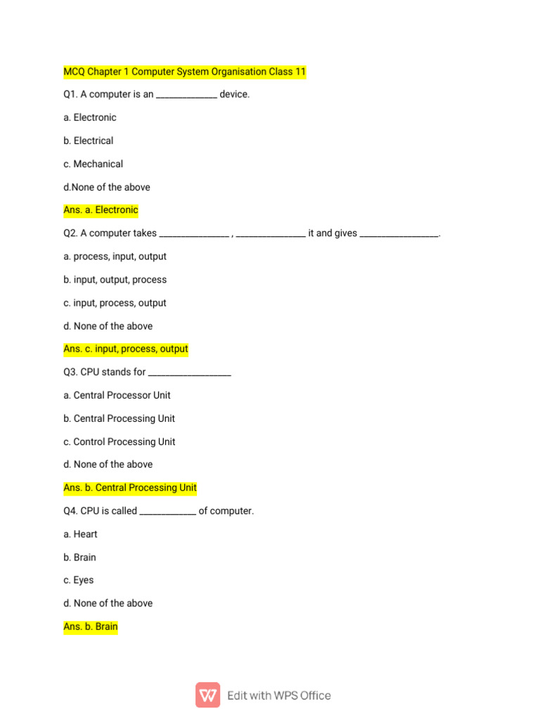 Computer System Organization | PDF