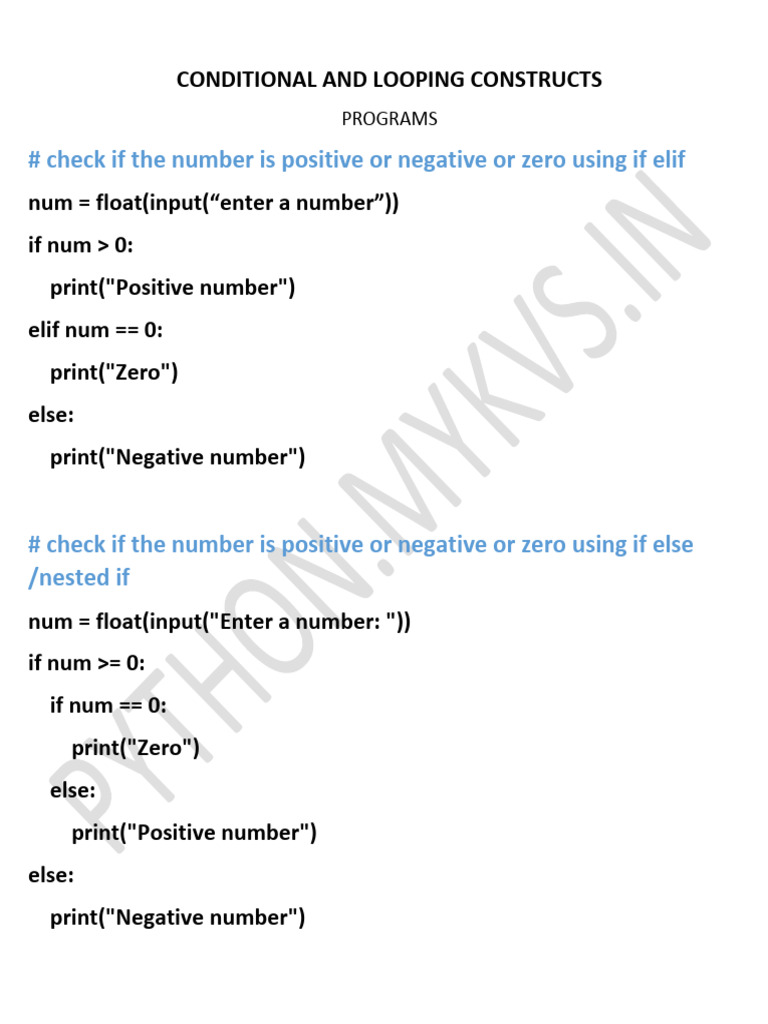 Conditional and Looping Constructs P | PDF | Numbers | Mathematical ...