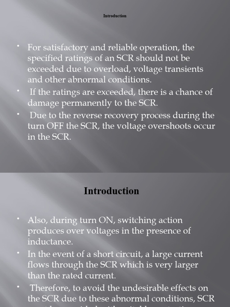 Protection Circuits of SCR | PDF | Fuse (Electrical) | Electrical Network