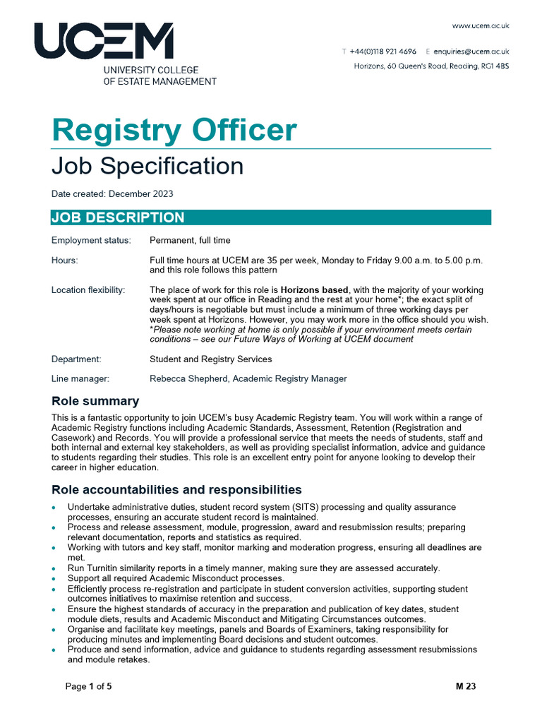 Registry Officer JS Dec 23 | PDF | Recruitment | Salary
