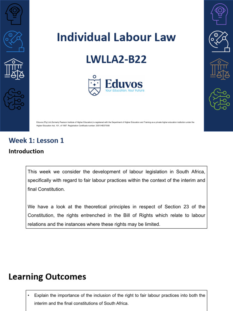 Week 1 Slides | PDF | Labour Law | Justice Week 1 Slides | PDF | Labour Law | Justice