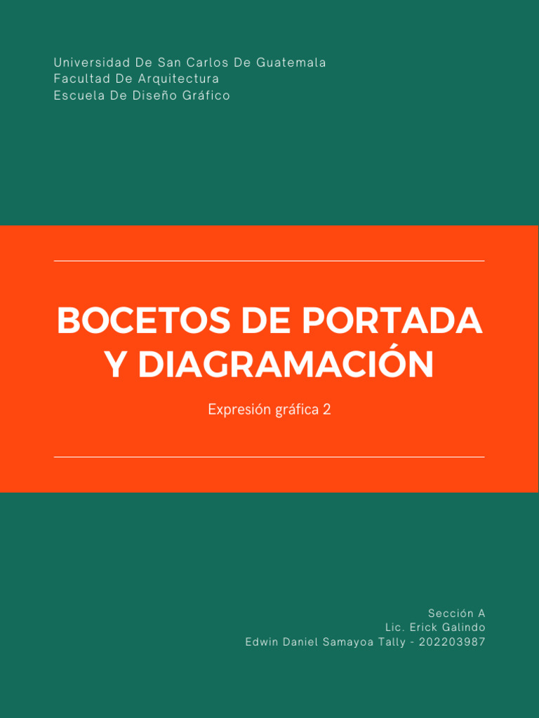 Portada y diagramación - 202203987 - Edwin Daniel Samayoa Tally | PDF