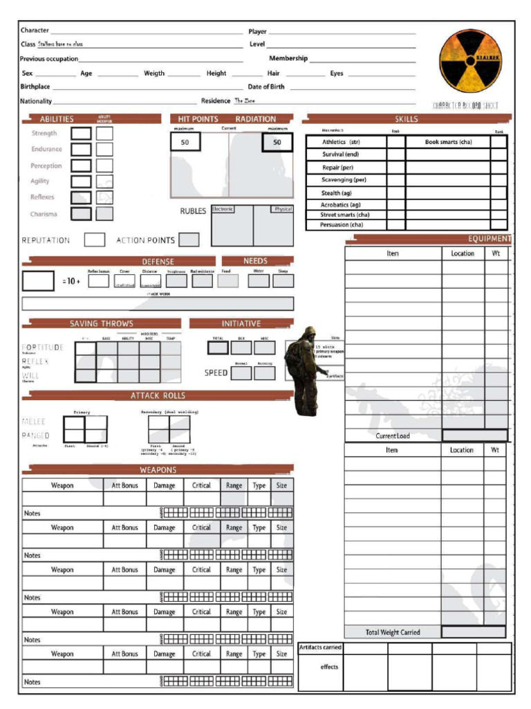 Stalker Sheet | PDF