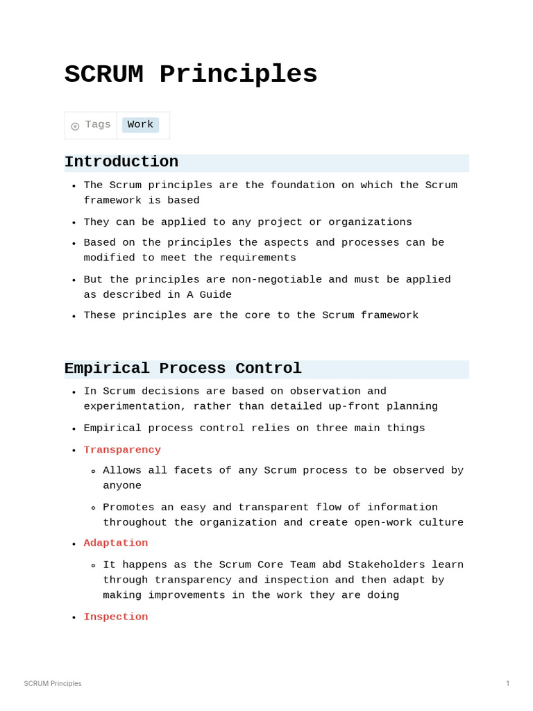 Key SCRUM Principles Explained | PDF | Scrum (Software Development)