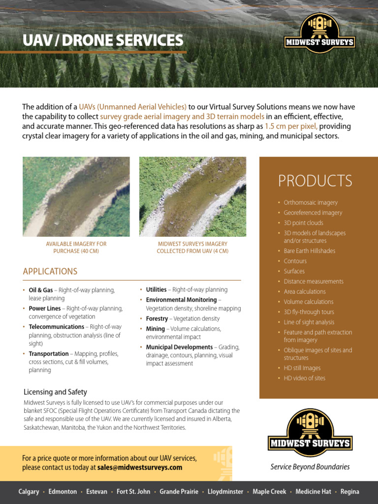 UAV Services for Surveying Solutions | PDF | Unmanned Aerial Vehicle