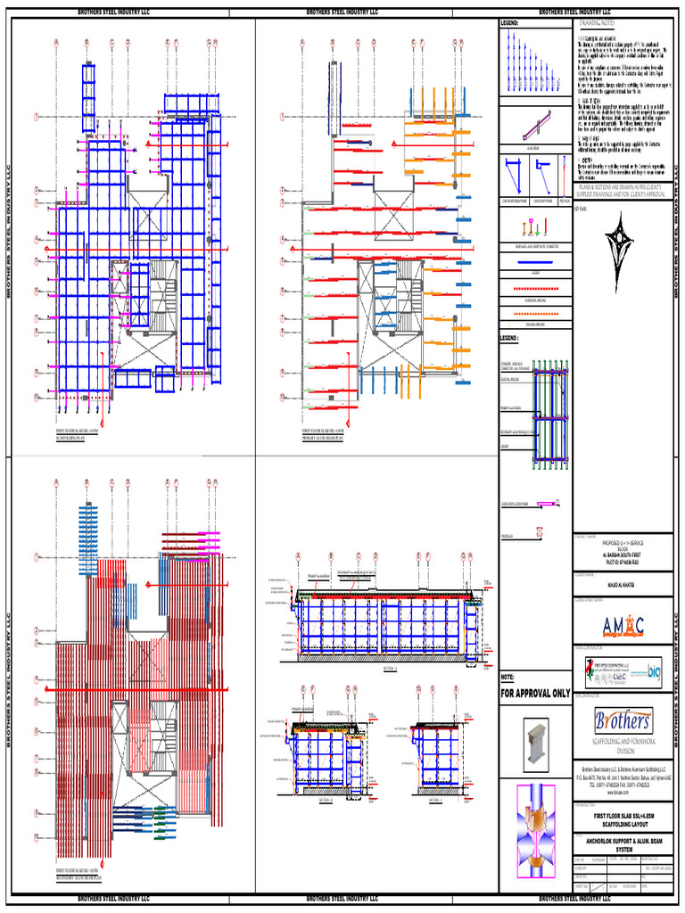 First Floor Slab - Scaffold Layout | PDF