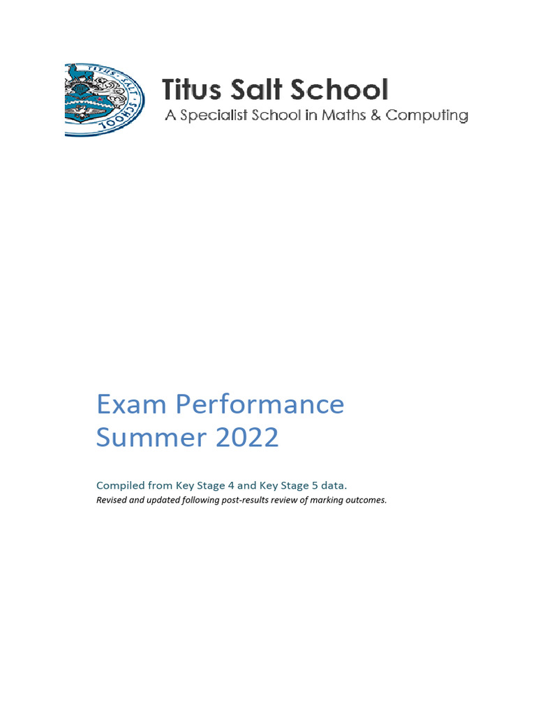 Exam Performance Summer 2022 Post Re Marks | PDF | Qualifications | Educational Stages