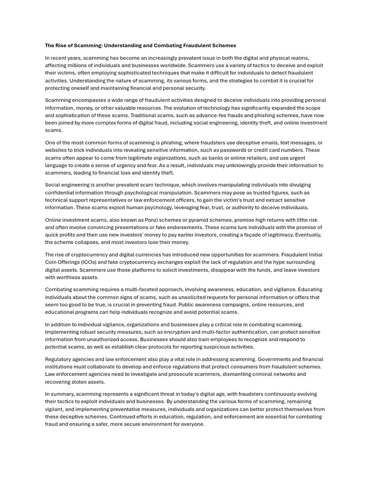 Scam | PDF | Phishing | Fraud