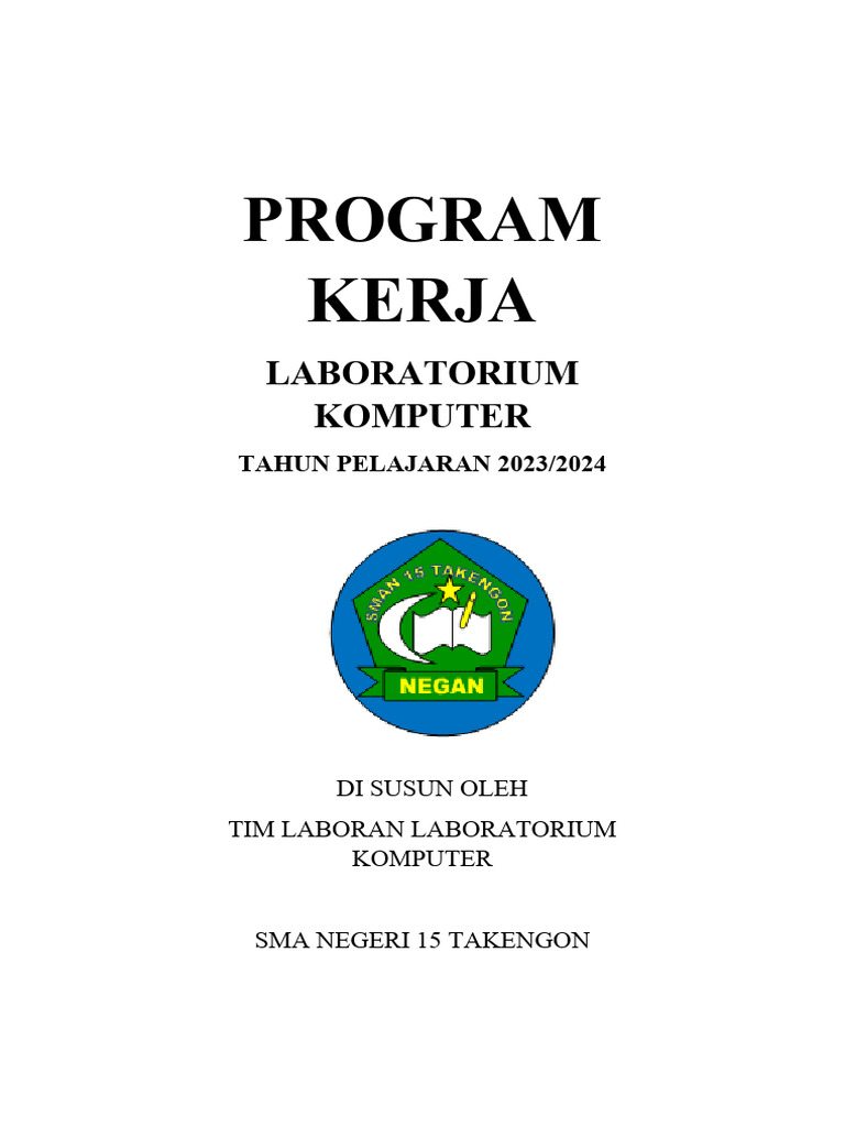 Program Kerja Kepala Laboratorium Komputer | PDF