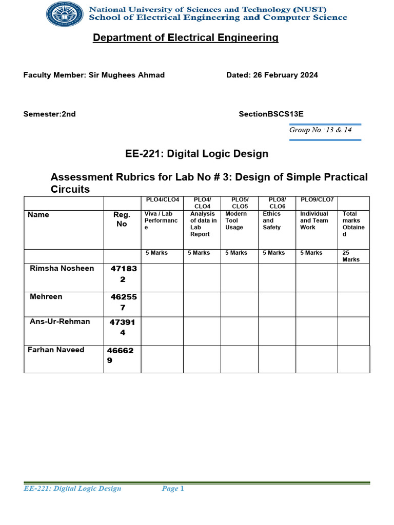 DLD Lab 3 | PDF | Logic Gate | Logic Synthesis
