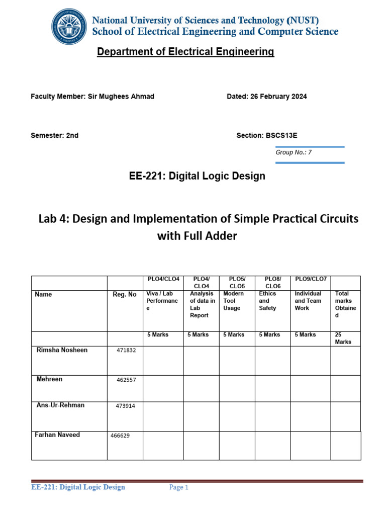 DLD Lab 4 | PDF | Logic Synthesis | Logic Gate