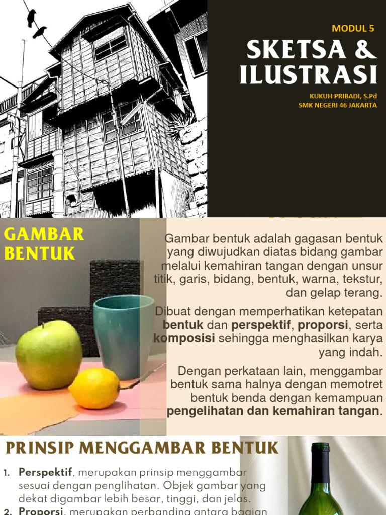 Dasar DKV Modul 5 Sketsa & Ilustrasi | PDF