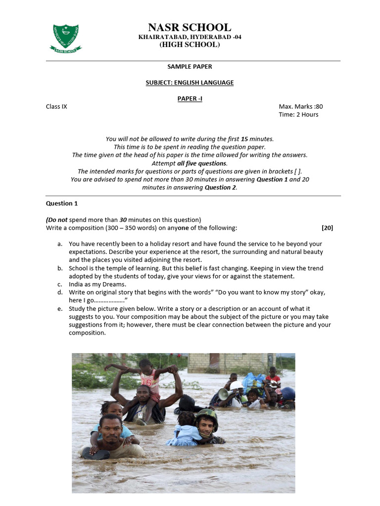 Question Paper - Sample | PDF