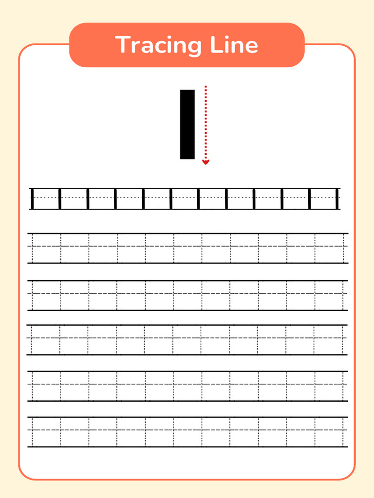 Tracing Lines and Numbers Worksheet | PDF | Technology & Engineering