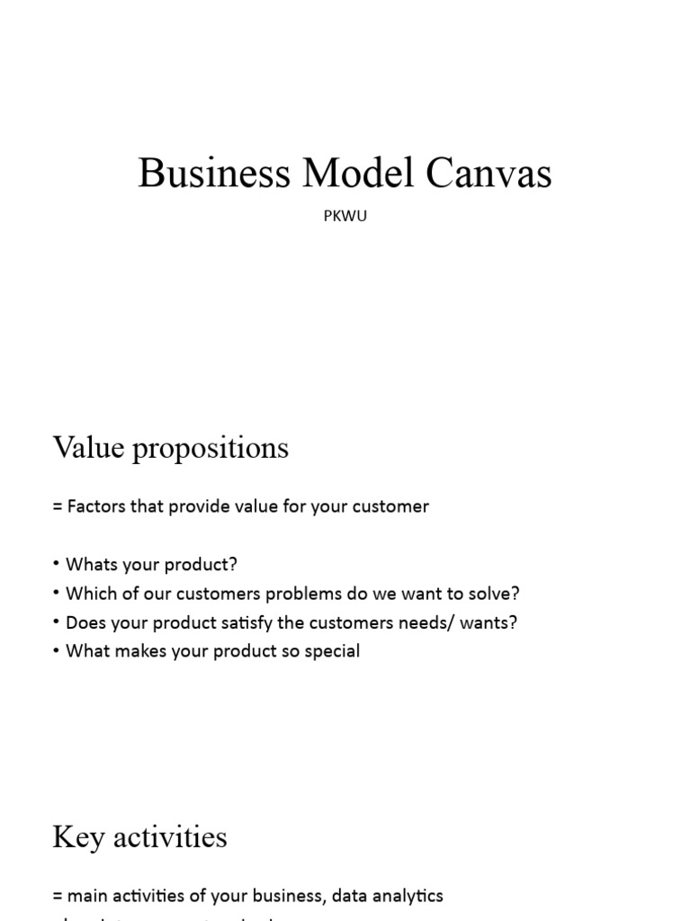 Business Model Canvas Guide | PDF