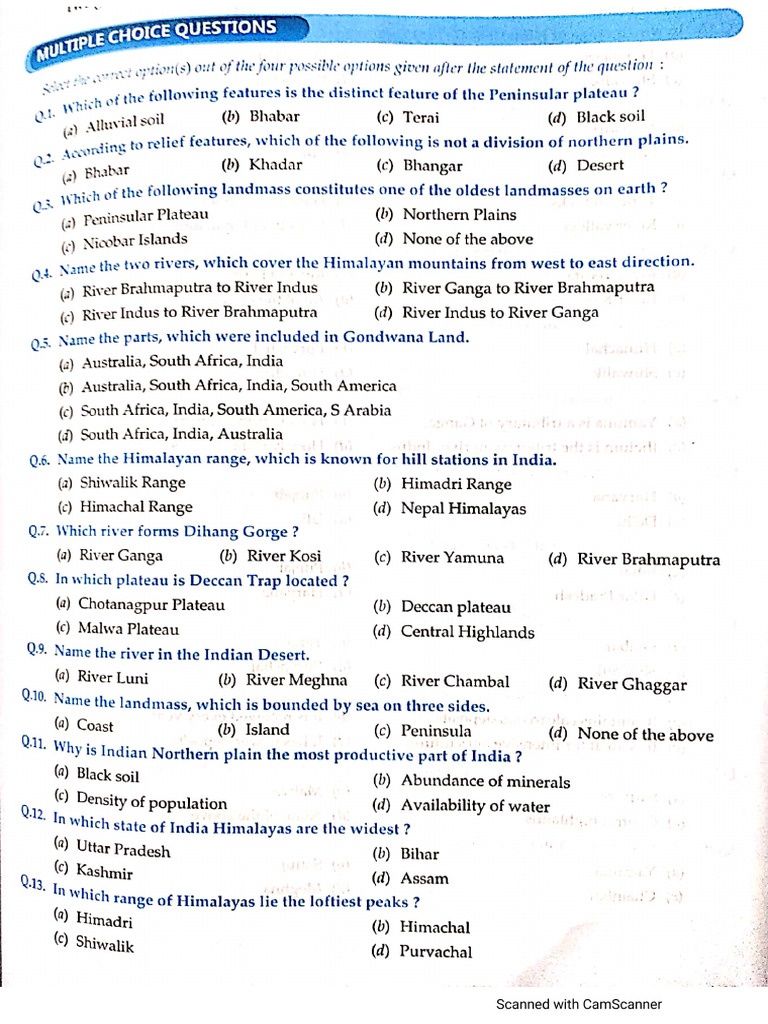 Physical Features Revision | PDF