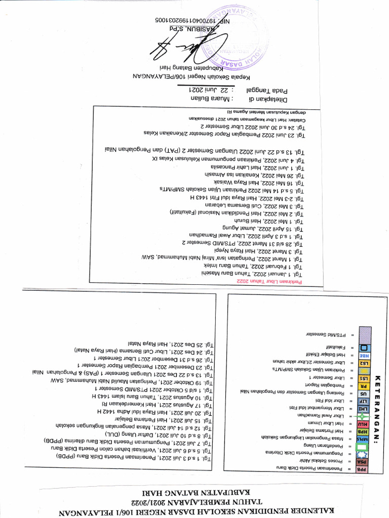 Kalender Pendidikan 2021-2022.3 | PDF