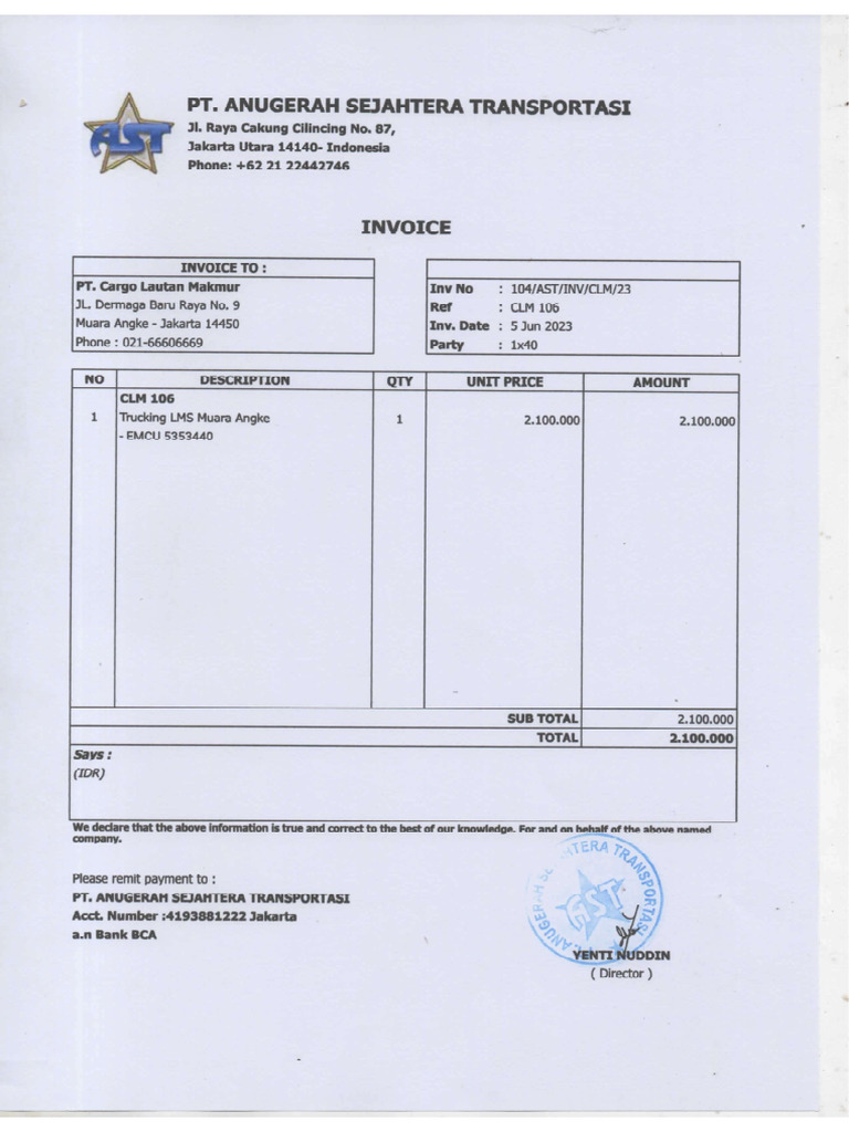 Invoice 0832 | PDF