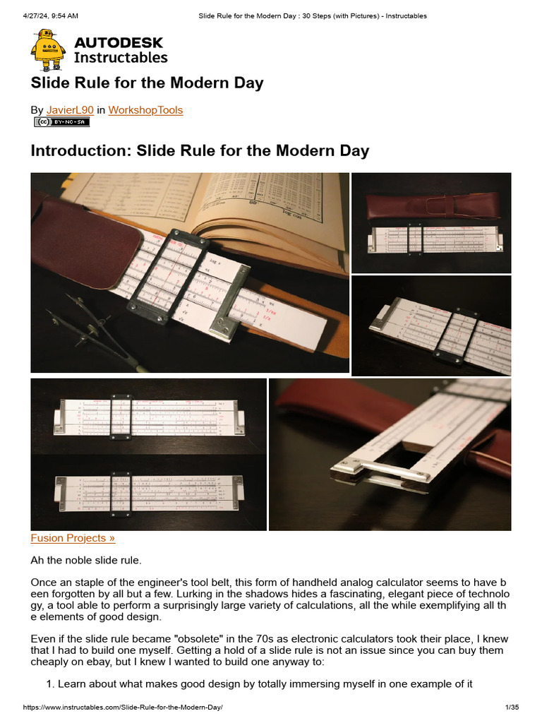 Slide Rule For The Modern Day - 30 Steps (With Pictures) - Instructables | PDF | Logarithm ...