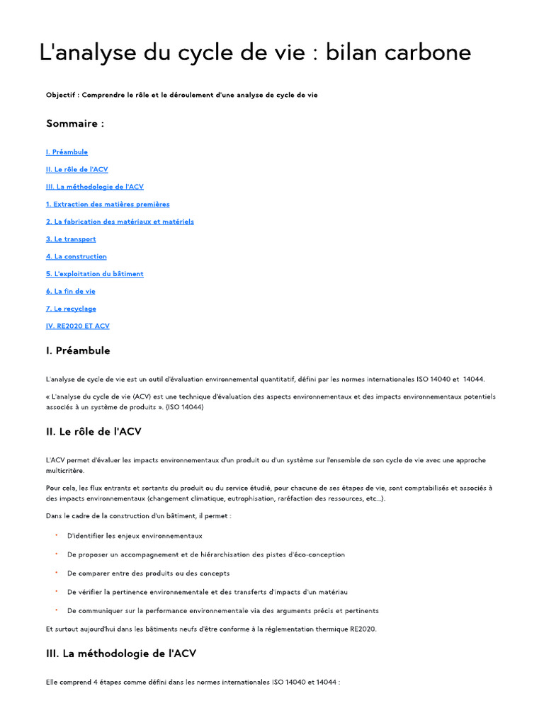 L'analyse Du Cycle de Vie - Bilan Carbone | PDF L'analyse Du Cycle de Vie - Bilan Carbone | PDF