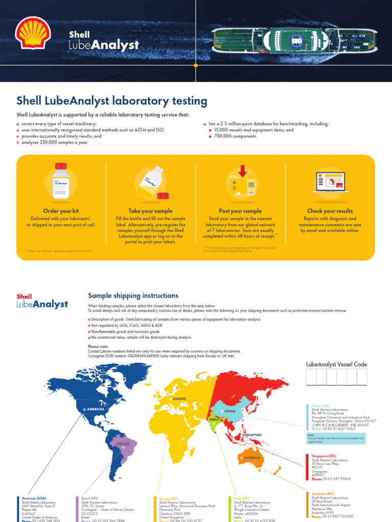 Shell Marine La Labs Guide A Four | PDF | Customs | Laboratories