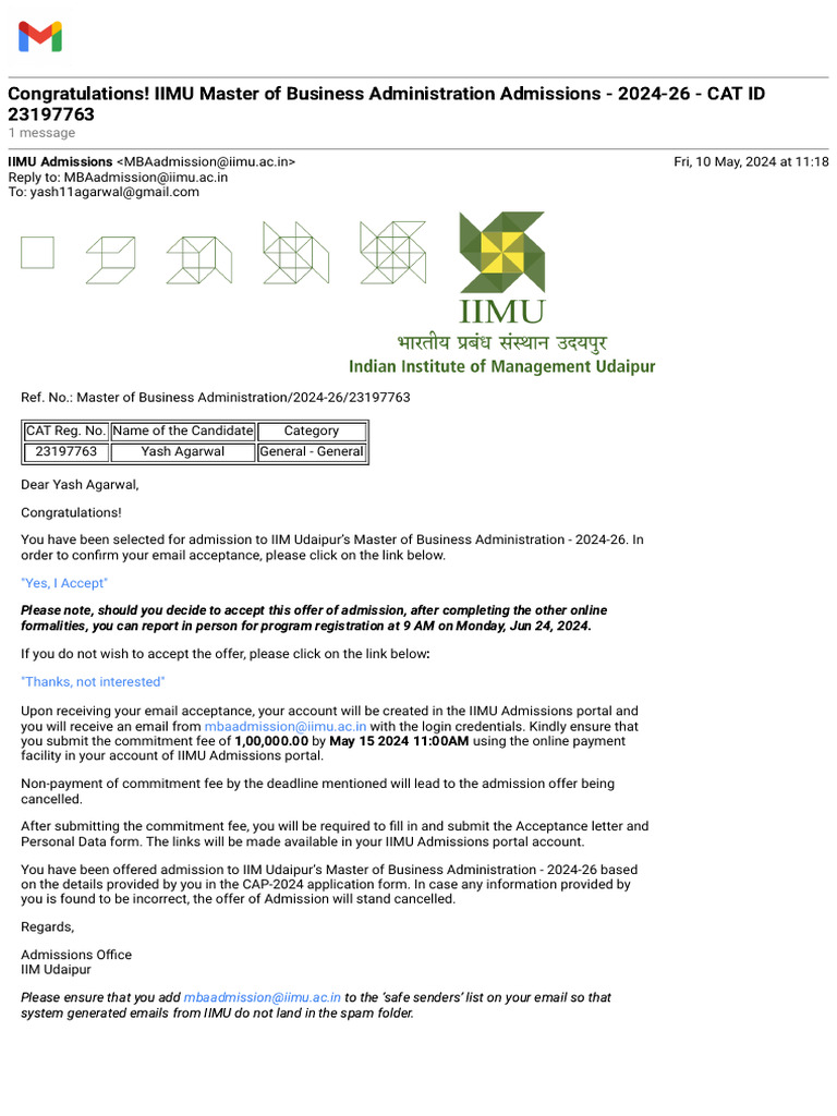 IIM U Conversion | PDF | Master Of Business Administration