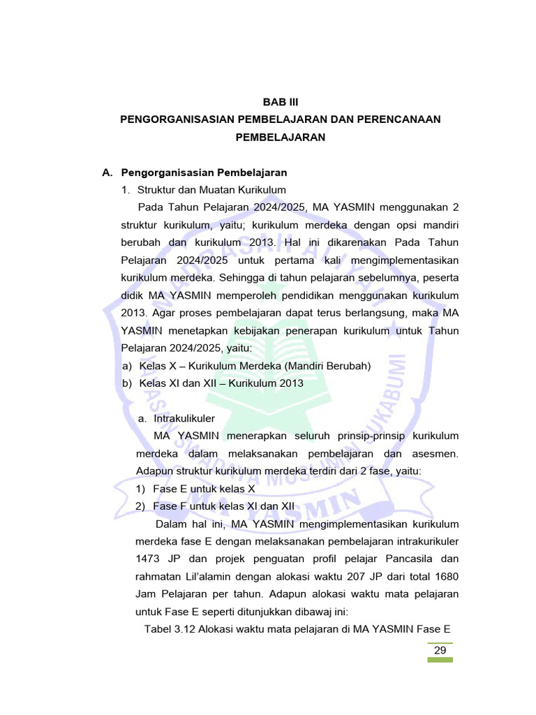 BAB 3 Pengorganisasian Dan Perencanaan Pembelajaran | PDF | Sains & Matematika