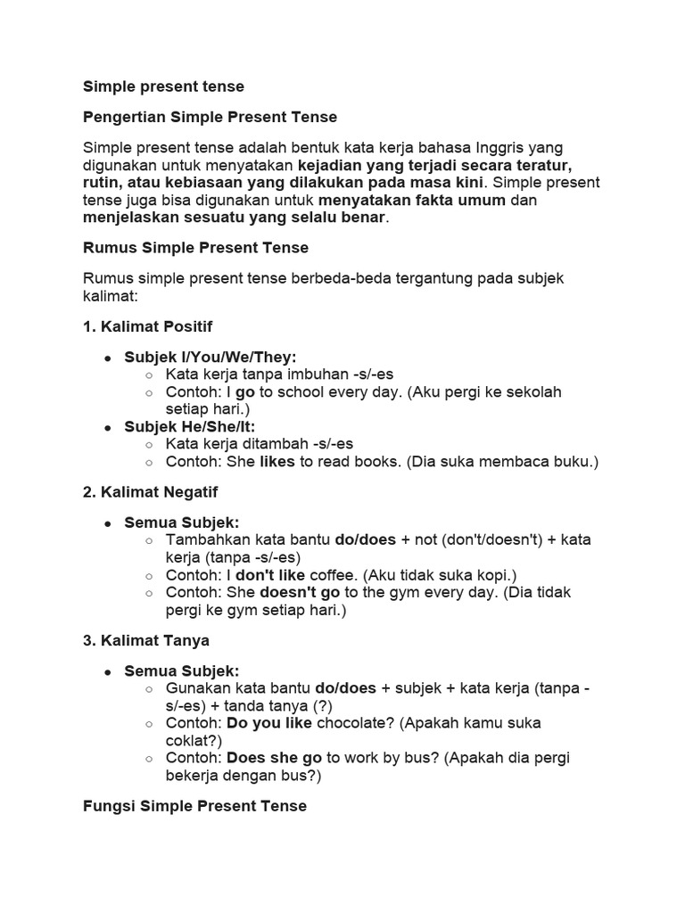 Materi Tenses | PDF