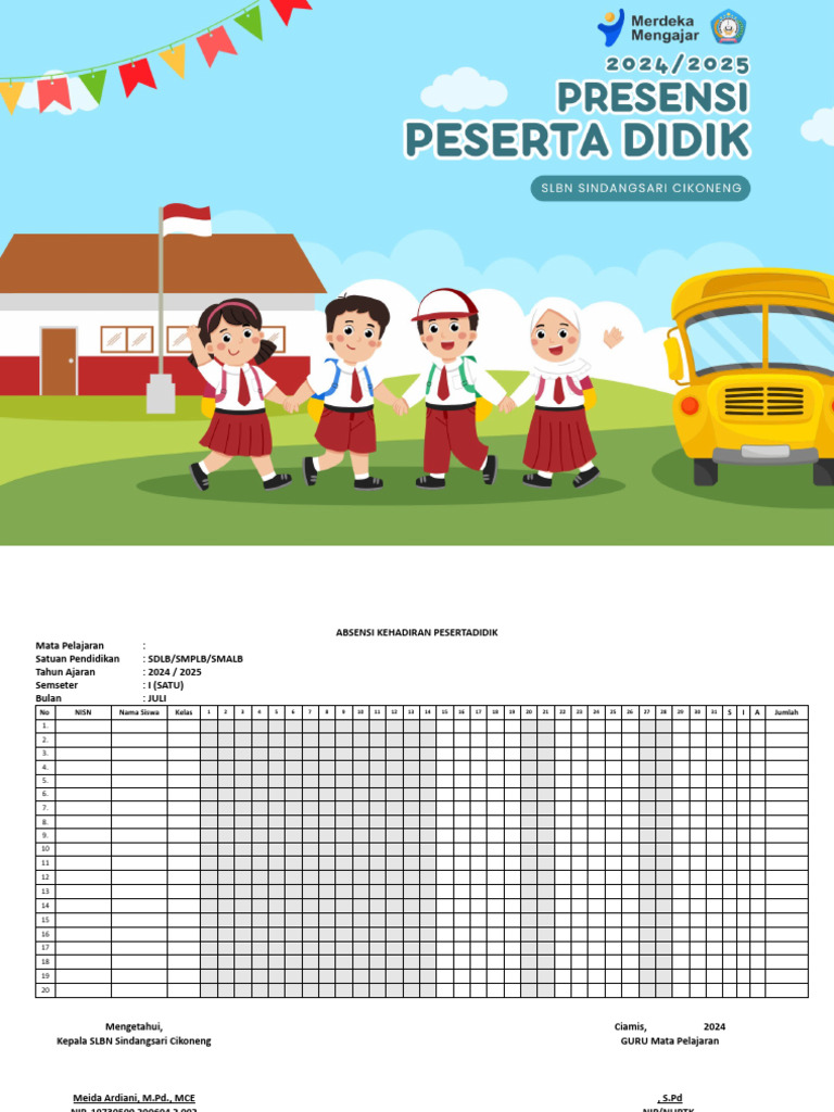 Absensi Kehadiran Pesertadidik Guru Mapel | PDF