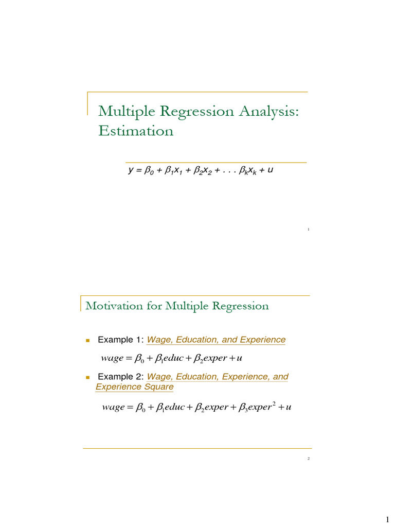 ch03 | PDF | Regression Analysis | Bias Of An Estimator