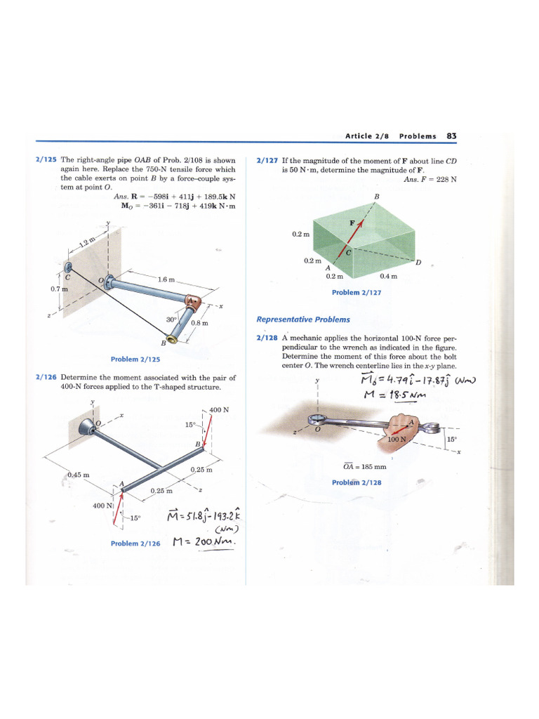 Tutorial 3 3d Force Systems Pdf
