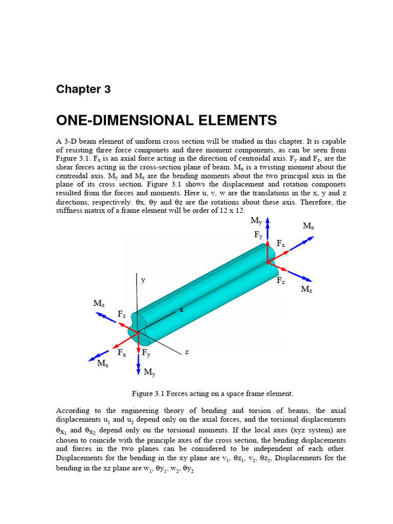 fea_chapter3 | PDF | Bending | Beam (Structure)