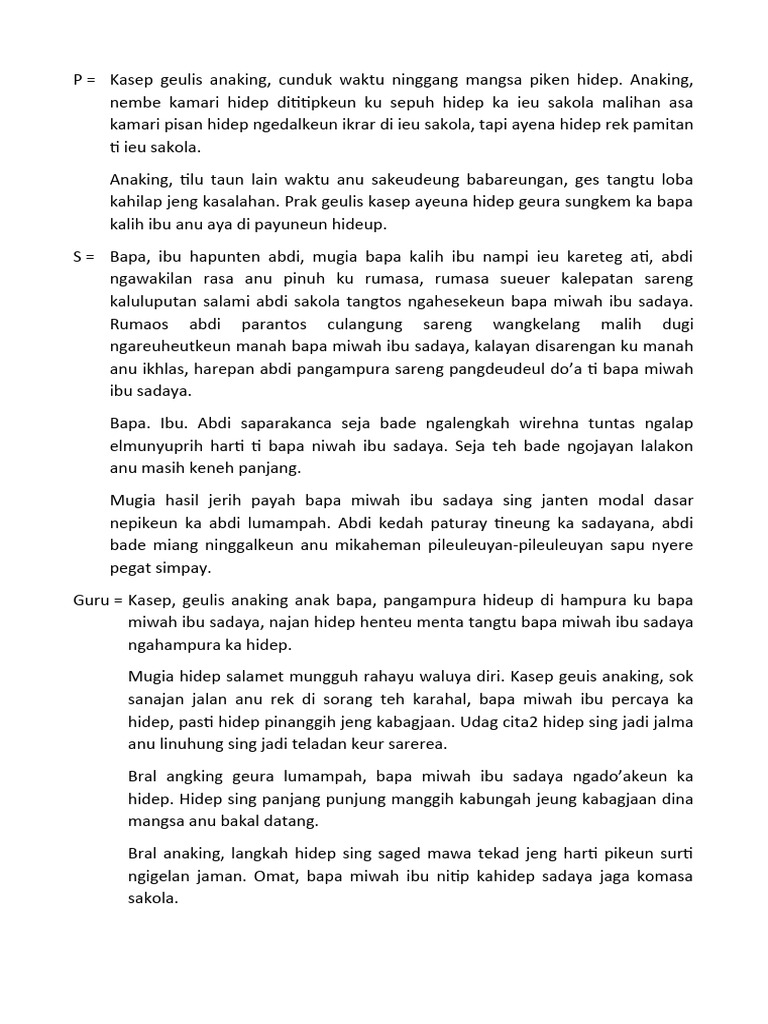 Teks Perpisahan | PDF