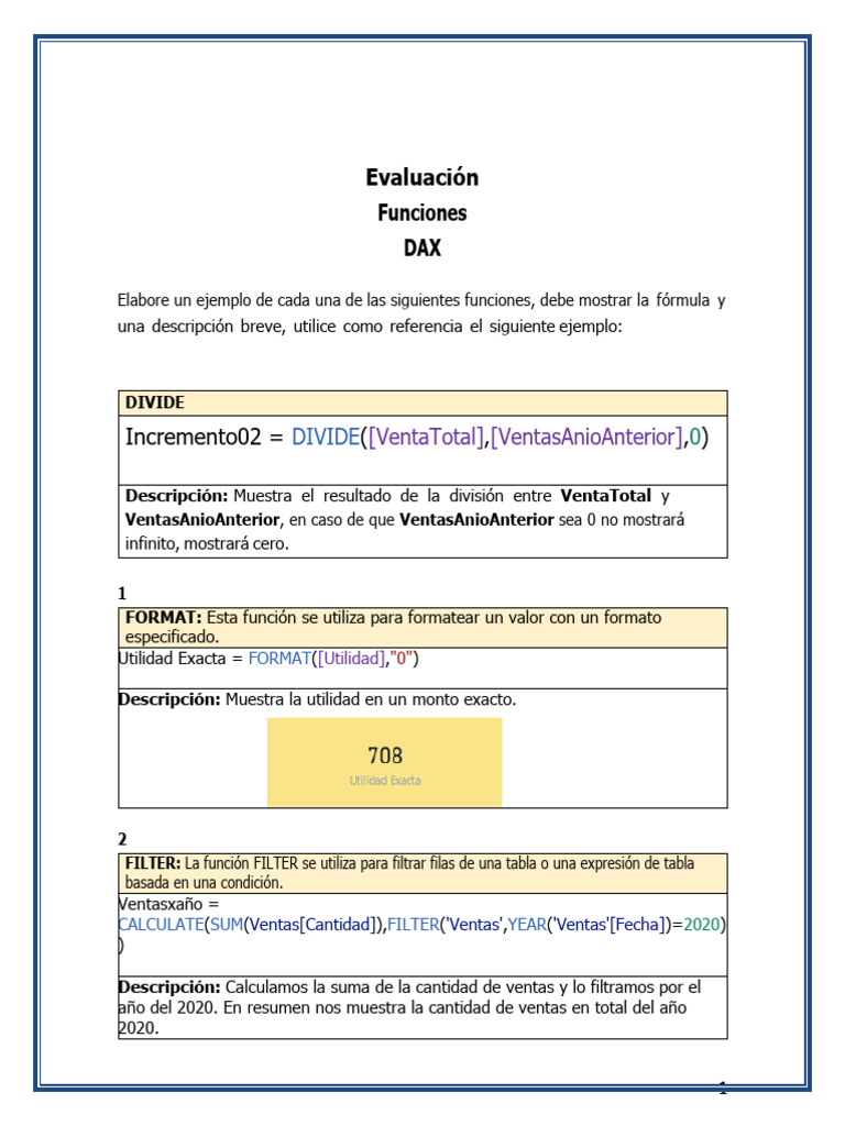 Caso Propuesto 5 - Funciones DAX - Angely Karen Rosario Topalaya | PDF | Función (Matemáticas)