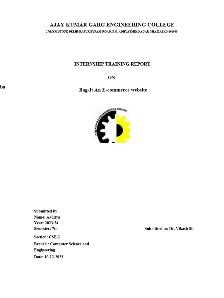 Atul Intern Report 1 | PDF | Websites | Html