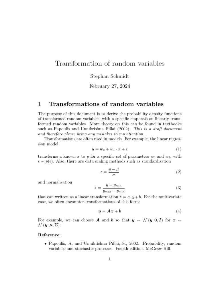 Mil780 Transform | PDF | Normal Distribution | Probability Density Function