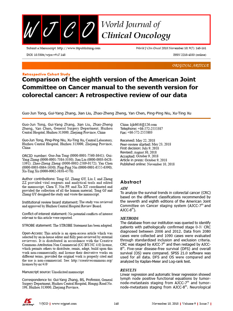 Ajcc CRC | PDF | Metastasis | Colorectal Cancer
