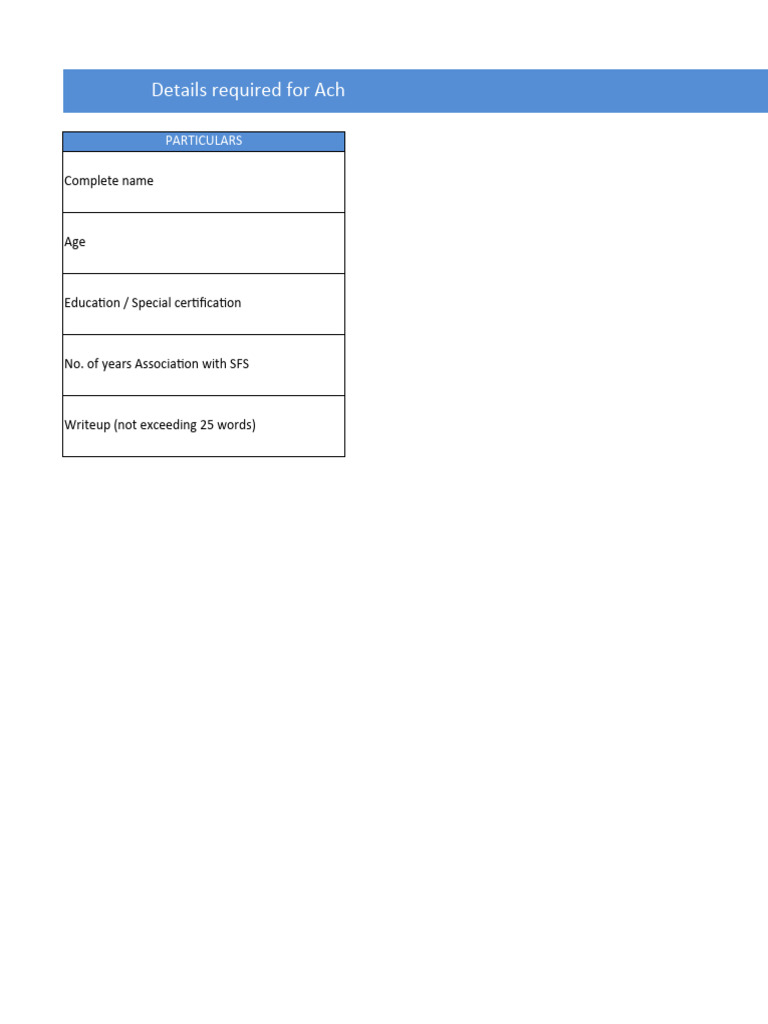Achievers Corner Format MDs Club 2012 | PDF | Career & Growth | Business