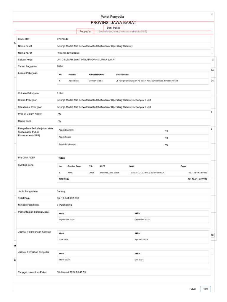 Radiologi E-Catalog Jabar | PDF