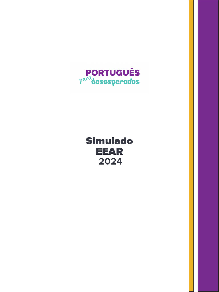 Simulado Gratuito EEAR 2024 | PDF | Linguística | Sintaxe