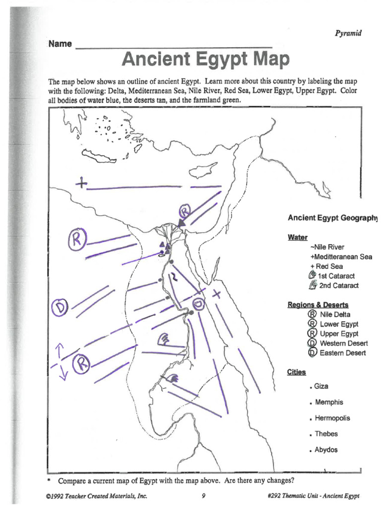 Map of Egypt (Blank) | PDF