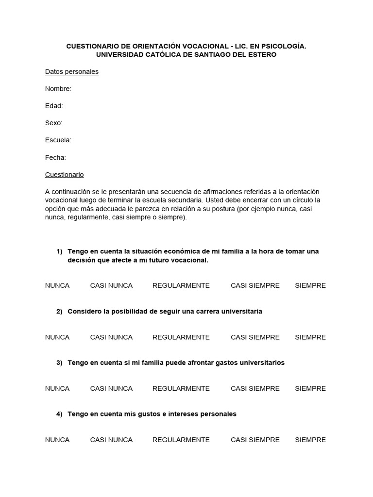 Escala de Lickert | PDF