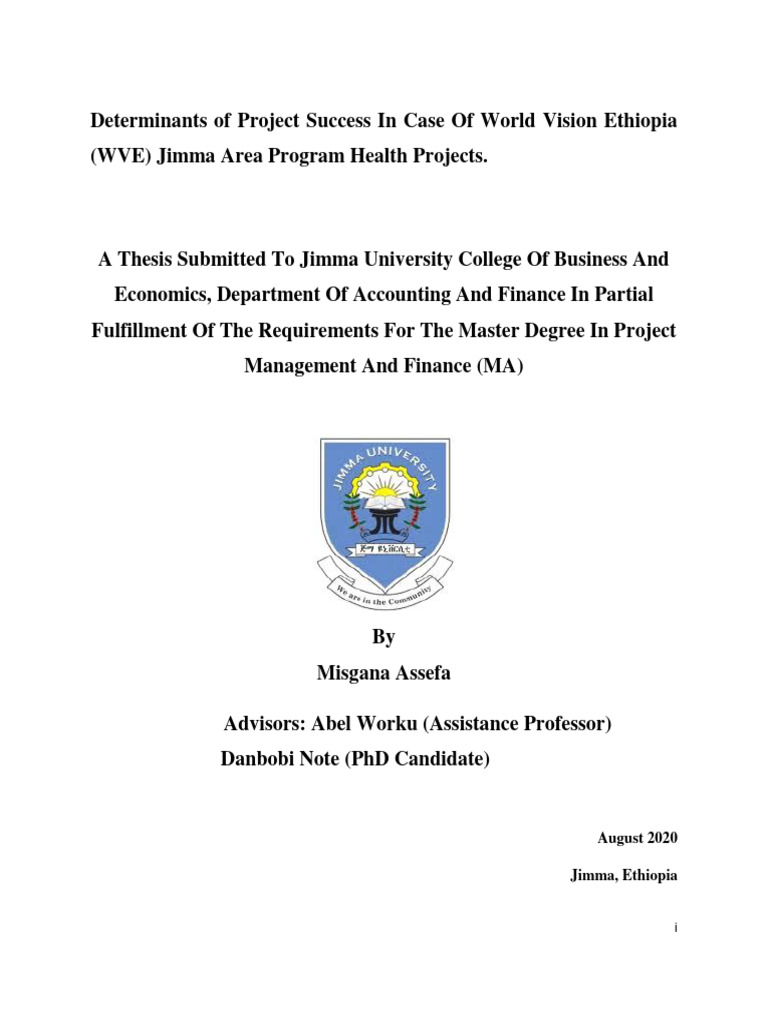 Misgana Assefa | PDF | Project Management | Non Governmental Organization