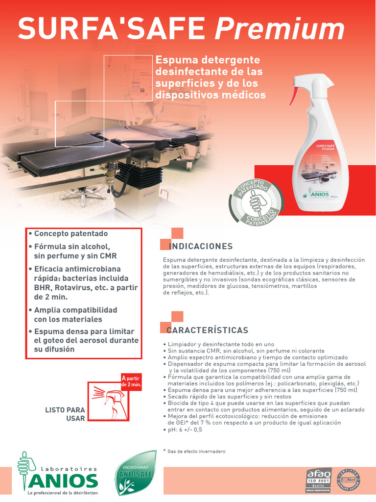 Espuma Desinfectante Médica | PDF | Antimicrobiano | Microbiología