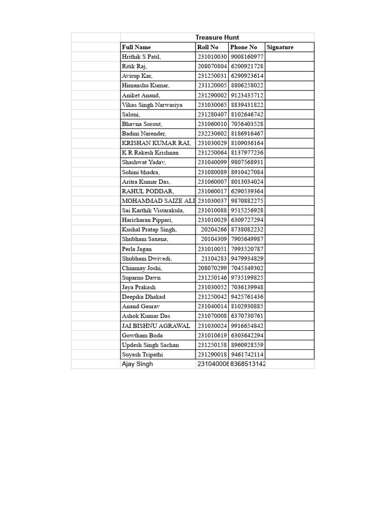 Treasure Hunt Event | PDF